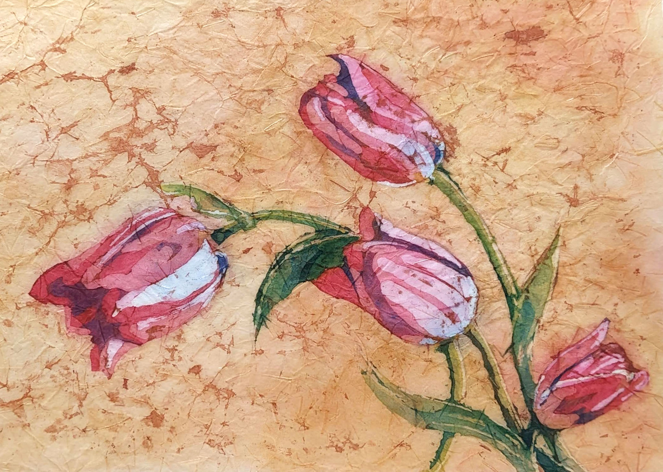 (Waitlist) Spring Tulips In Watercolor Batik - Saturday, March 15, 2025 ...