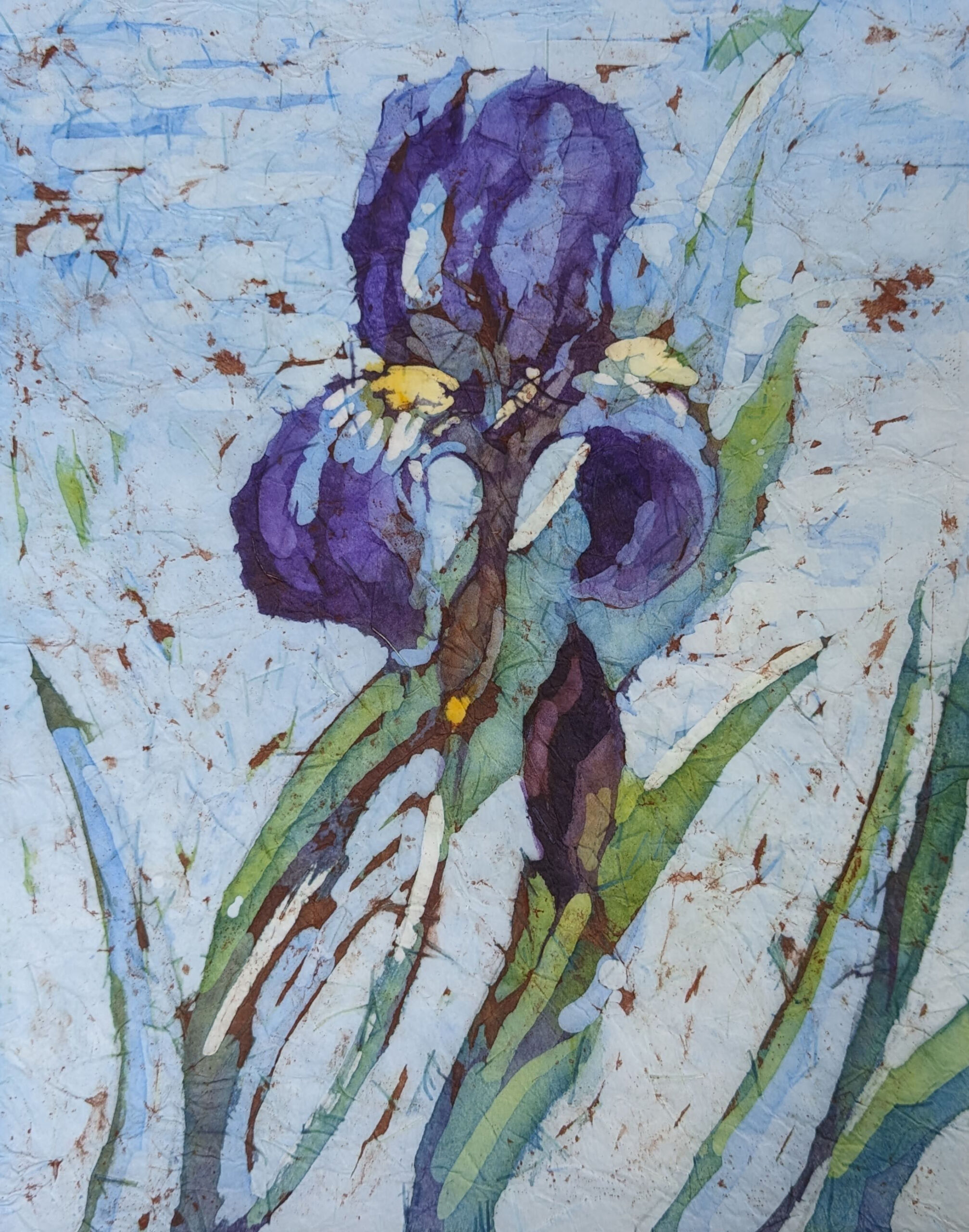 (Waitlist) Watercolor Batik: Iris - Marine Mills Folk School